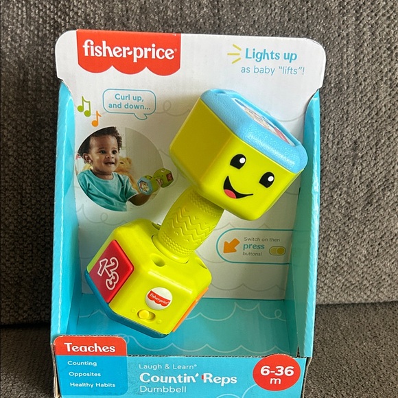 Fisher-Price | Toys | Fisherprice Laugh Learn Dumbbell Yellow And Blue ...
